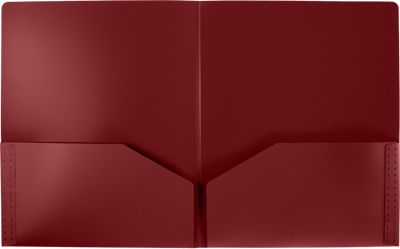 9 1/2 x 11 3/4 Poly Folder 0.23 Maroon | Envelopes.com