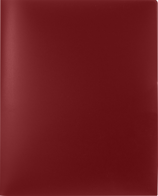 Blank 9 1/2 x 11 3/4 Poly Folder-Maroon | Folders.com