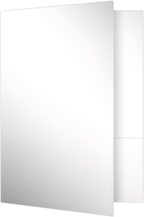 Blank 9 x 12 Presentation Folder-White Gloss | Folders.com