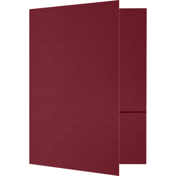 Blank 6 x 9 Small Presentation Folders-Burgundy Linen | Folders.com